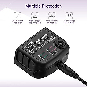 LCS1620 Replacement Charger 20V Lithium Battery Charger for Black&Decker 16V-20V Lithium Ion Battery LBXR20 LBXR20-OPE LB20 LBX20 LBX4020 LB2X4020 LBXR2020-OPE BL1514 LBXR16