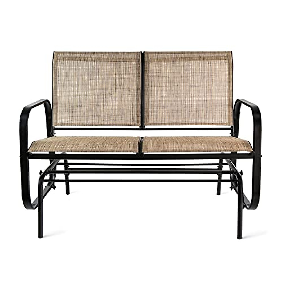 Amazon Basics Outdoor 2-Person Patio Sling Glider Chair - Brown