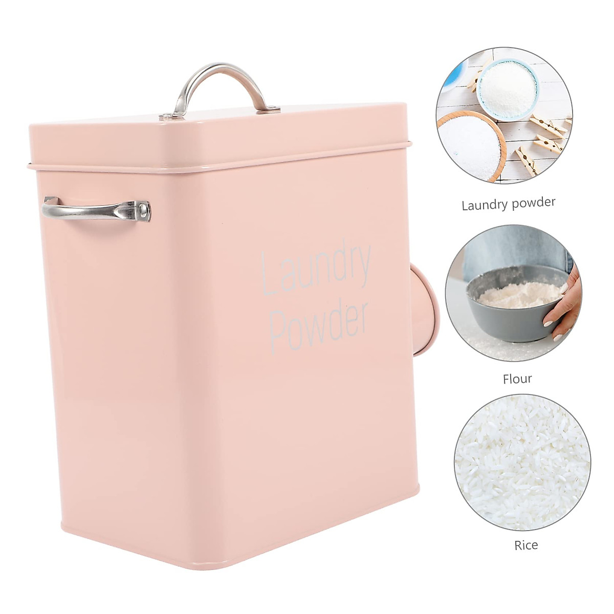 Alipis Box Washing Powder Bucket Laundry Powder Organizer with Lid Powder Laundry Container Home Supplies Laundry Powder Box with Scoop Scoop Laundry Powder Box Small