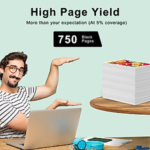 SAILNER 901 Black Ink Cartridges Remanufactured Ink Cartridge Replacement for HP 901 901XL 901 XL Black Ink use with HP OfficeJet 4500 J4500 Series J4580 J4680 Printer 2 Pack 901XL Ink Cartridges