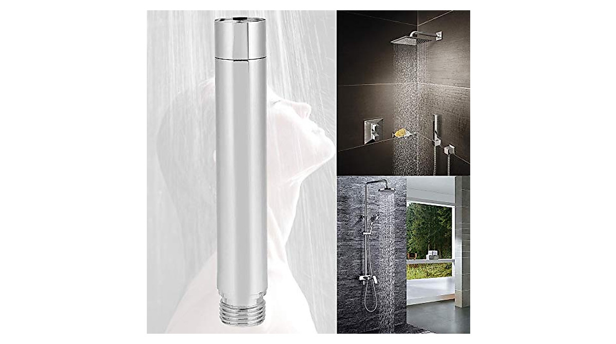 Shower Head Extender, 4 Inch Shower Extension Arm Chrome Finish Shower ...