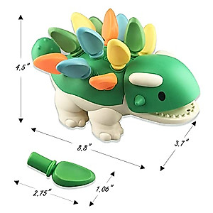 Qumiimet The Fine Motor Toy Spike Dinosaur, Ages 18+ Months Toddler Montessori Sensory Toys,Educational Learning Toys for Toddlers, Fine Motor Skills Gifts for 1 2 3 4 Year Old Toddlers