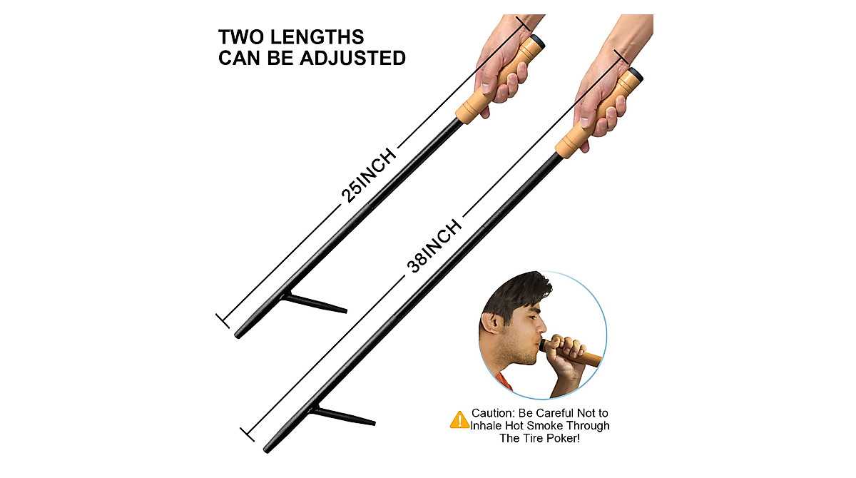 Marvoware 38" Fire Poker - Extra Long Stoker Tool