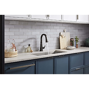 KOHLER 23830-2BZ RIff Single-Handle, Kitchen Sink Faucet with Pull-Down Sprayer, Oil Rubbed Bronze