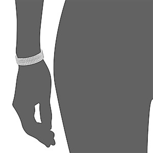 Edforce Stainless Steel Women's Twisted Thin Round Stackable Bangle Bracelet, Set of 7 (Silver)