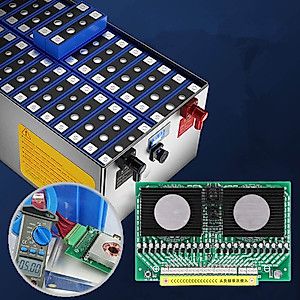 4 to 24S 8A Battery Active Equalizer, Automatic Detection Active Balancer Lithium Battery Active Balance Board with Circuit Breaker Protection Device