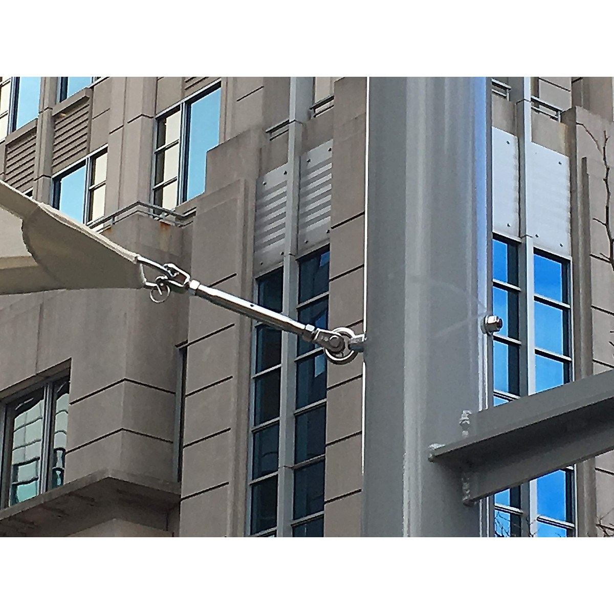 Premier Stainless Solutions 1/2” x 4” Long Stainless Steel Shoulder Threaded Eyebolts, T316 Marine Grade – Lot of 5