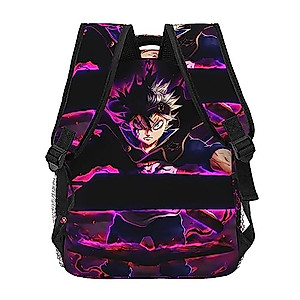 KEWRJFWA Anime Black Clover Backpack Cartoon Bag Lightweight Canvas Couple Backpacks Unisex Office Travel Backpack