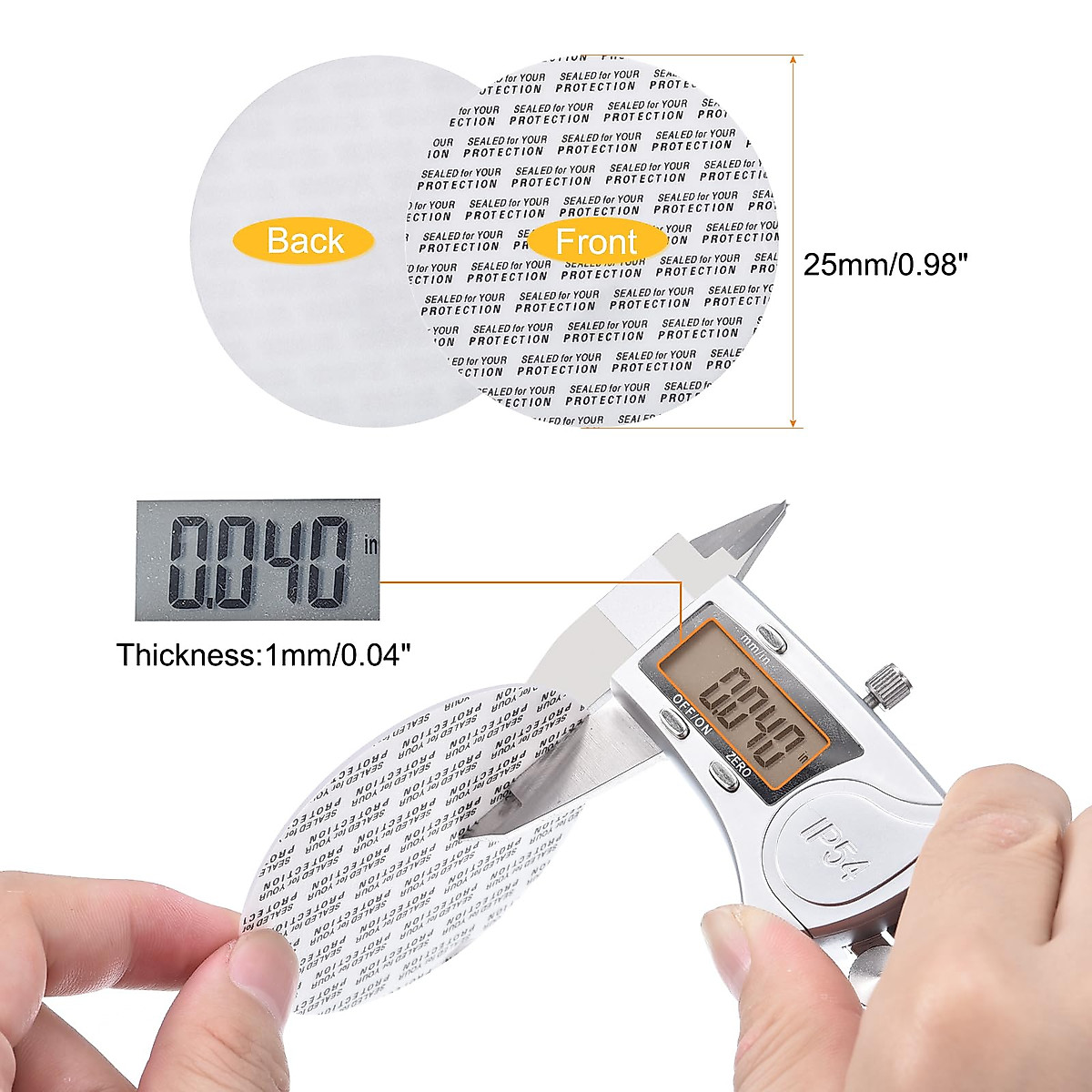 Awclub 25mm/0.98" Foam Lid Liner, 100 Pack Pressure Seal Cap Liners Round Jar Seals - Resistant Tamper Sensitive for Bottle Cap Liners Sealer, White