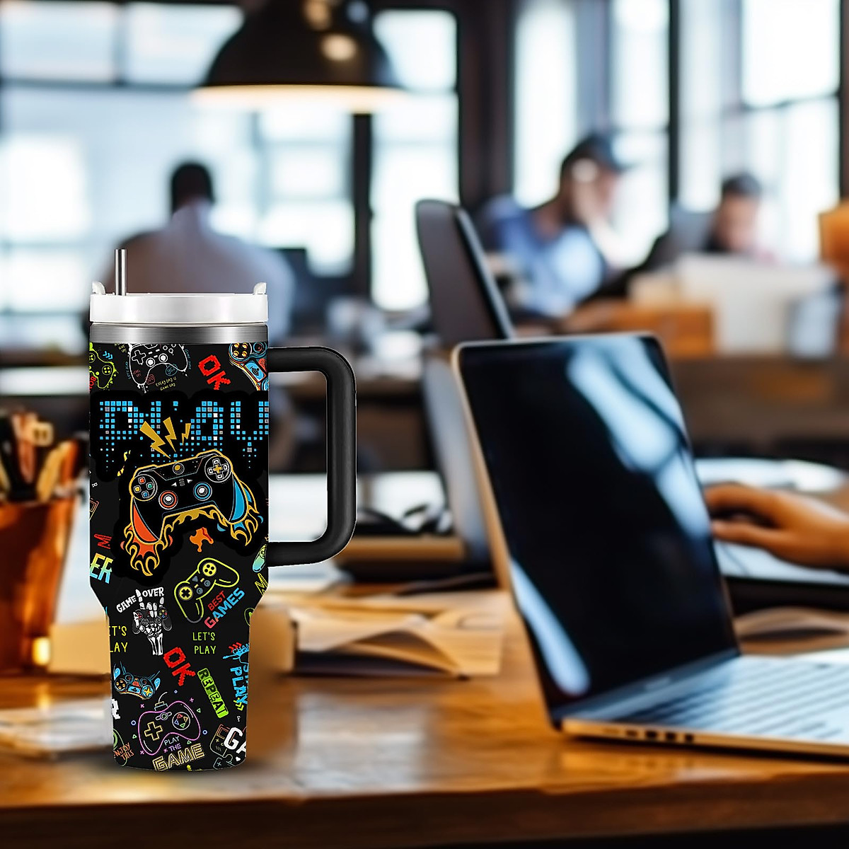 Gaming Gifts for Men Boys, Gamer Gifts for Men, 40oz Gamer Tumbler Cup, Gaming Mugs, Teen Boy Gifts Gaming Stuff, Gaming Gamepad Presents for Son Boyfriend, Birthday Gifts for Men Boys Gaming Cup