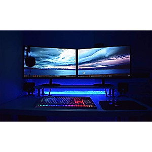 Better Livin 104 Doubleshot, ANSI Layout, OEM Profile, Cherry MX keycaps, Translucent Backlit Compatible Gaming Keyboard keycaps for 61/87/104 Keyboards (Purple-Blue)