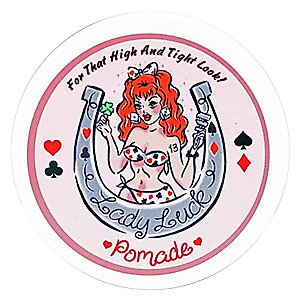 Lucky 13 Barber Supplies Lady Luck Women's Hair Pomade | Water-Based | High Hold | High Shine | Mango Hibiscus Scent, 4oz