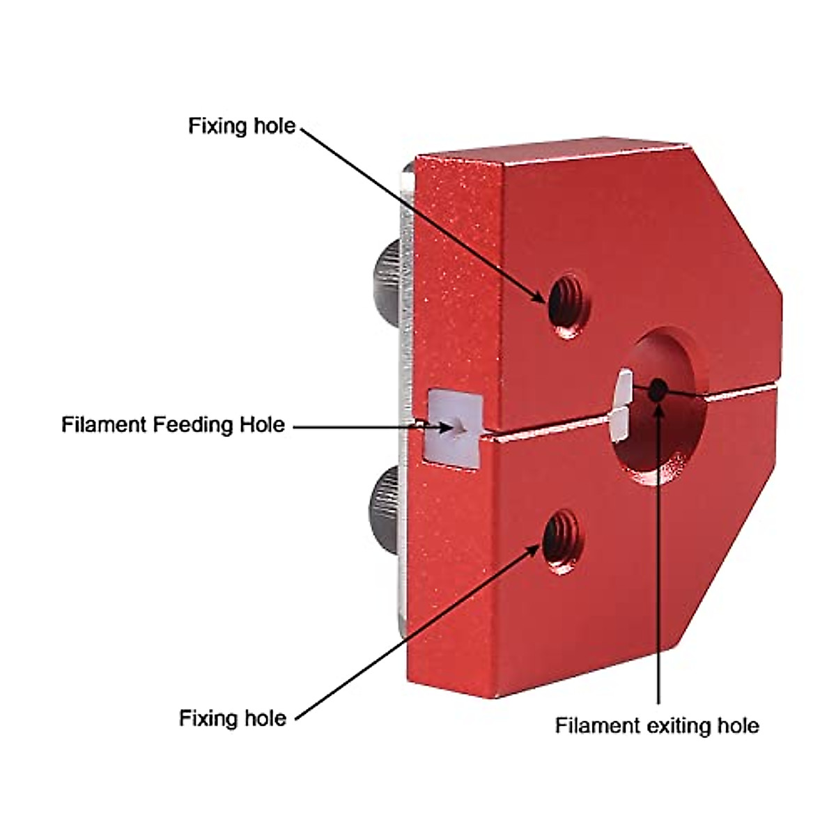 Coliao 2pcs Filament Connector, 3D Printer Filament Connector 1.75mm Filament Sensor for All Kind 1.75mm Filament DIY Multicolor Filament 3D Printer Red