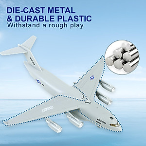 CORPER TOYS Diecast Plane Metal Pull-Back Aircraft Toys Air Plane Model for Kids Boy Birthday