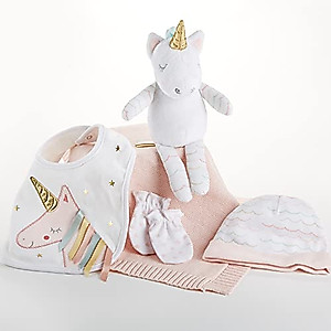 Baby Aspen Simply Enchanted Unicorn 5-Piece Welcome Home Gift Set, Light & Dark Pink/White/Aqua/Gold