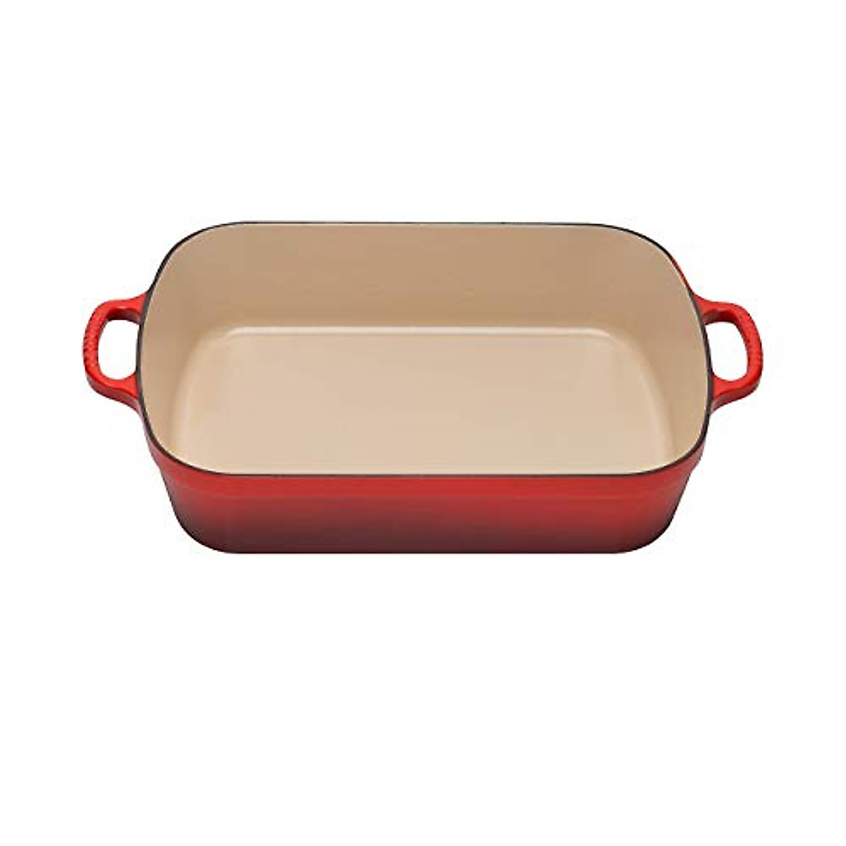 Le Creuset Enameled Cast Iron Signature Rectangular Roaster, 5.25 qt. (11.7" x 16.8") , Cerise