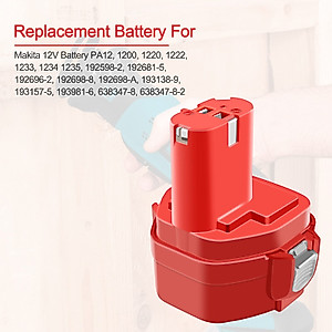 ADVTRONICS 2 Pack 12V 3500mAh Replacement Battery Compatible with Makita 12V Battery 1220 1222 1233 1200 1201 1234 1235 192598-2 PA12, 6213d 6217d 6227d 6313d