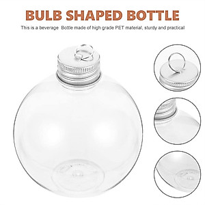 Unomor Fillable Drink Tree Ornaments 10pcs Fillable s Clear Plastic Light Bulb Shaped Bottle Empty Xmas Baubles for Christmas Party Favor Supplies Silver Christmas Ornaments Ball