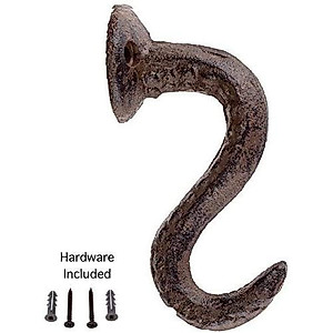 Unique & Cool Steampunk Decor - Cast Iron Pirate Themed Octopus Wall Hook - Fun Tentacle Kraken Hooks Sea Creature - use for Pool Towel Bathroom Accessories, Mermaid Coat Hanger or Key & Ring Holder