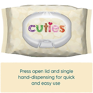 Cuties Baby Wipes | Unscented & Hypoallergenic | 12 Soft-Packs | 864 Total Wipes