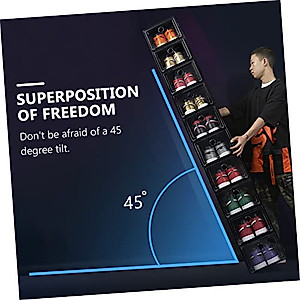 Amosfun 2 Pcs Plastic Transparent Shoe Box Shoes Storage Shoe Storage Shoes Closet Organizer Closet Drawer Divider Front Opening Shoe Holder Sneaker Storage Clothes Stackable Plastic Pp