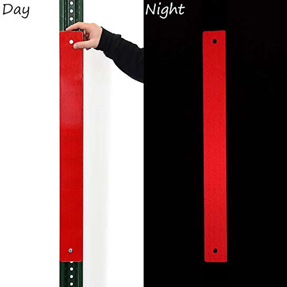 SmartSign - K-2192-R-DG-03x30 Reflective Sign Post Panel | 3" x 30" 3M Diamond Grade Reflective Aluminum Red