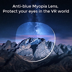 Lens Insert Compatible with Oculus Quest 2 - Sonicgrace VR Oculus Quest 2 Myopia Lens Glass with Blue Light Filter, Alloy Magnetic Frame and Lens Combination, Easy to Install (SPH:-4.50, Left)