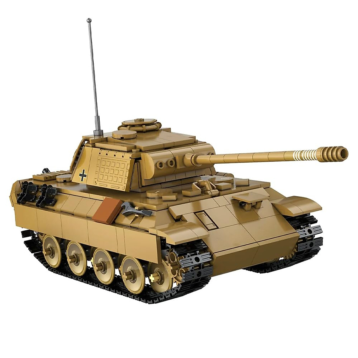 dOMOb Panther WWII German Tank Building Kit – 2.4G Remote Control Battle Army Build Set – 1:35 RC Model – CADA Bricks Toys for 14+ Kids & Adults – 907 Building Blocks – for Boys, Hobbyist, Collector