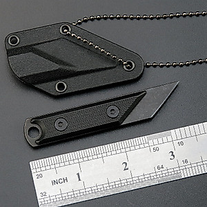 Ccanku C1146 Fixed Blade Knife,440C Blade G10 Handle EDC Tool Knife for Outdoor, Camping, Hiking, Fishing with kydex Sheath (Black)