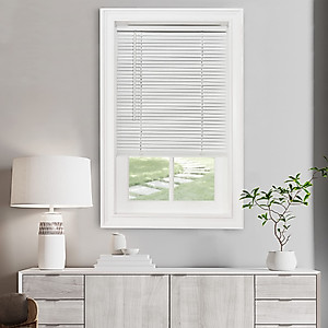 Cordless GII Morningstar 1" Light Filtering Mini Blind 28x64 - White