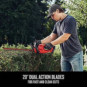 CRAFTSMAN V20 Cordless Hedge Trimmer, 20 inch, Battery and Charger Included (CMCHT810C1)