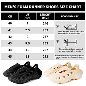 Foam Runner Shoes For Men, Cloud Slides Slippers Walking Sneakers Thick Sole Non-Slip, EVA Beach Pillow Platform Sandals Super Soft, Unisex Foam Runners Breathable Quick-Drying Couple Shoes