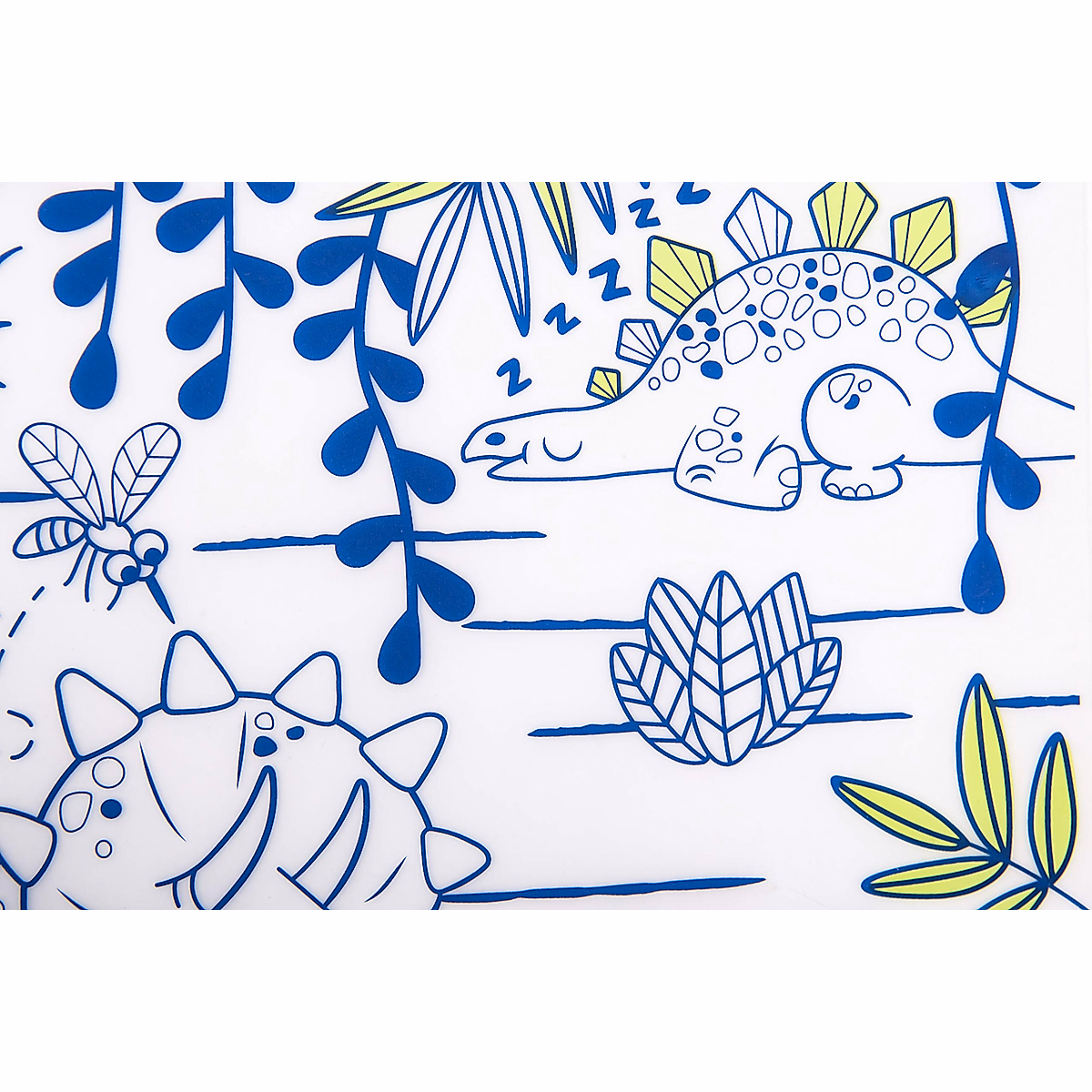 modern-twist 10 x 14" Reusable, Waterproof Coloring Mark-Mat Sheet for Kids, 100% Food-Grade Silicone, Pack of 1, Dino Maze