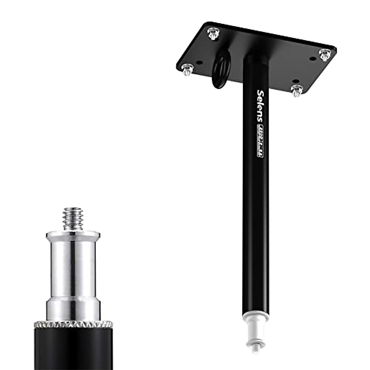 Selens 11" Photo Studio Camera Ceiling Mount, Wall Mount Boom Arm for Photo Studio Video Light, Umbrella, Ringlight, Monolights Photography with 1/4" Thread