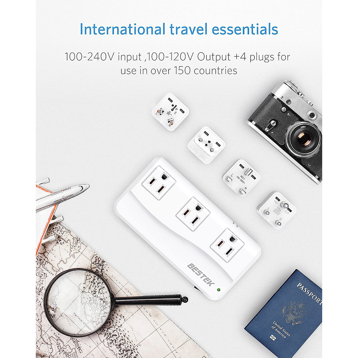 BESTEK Universal Travel Adapter 220V to 110V