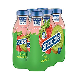 Snapple Kiwi Strawberry, 16 fl oz recycled plastic bottle, 6 pack