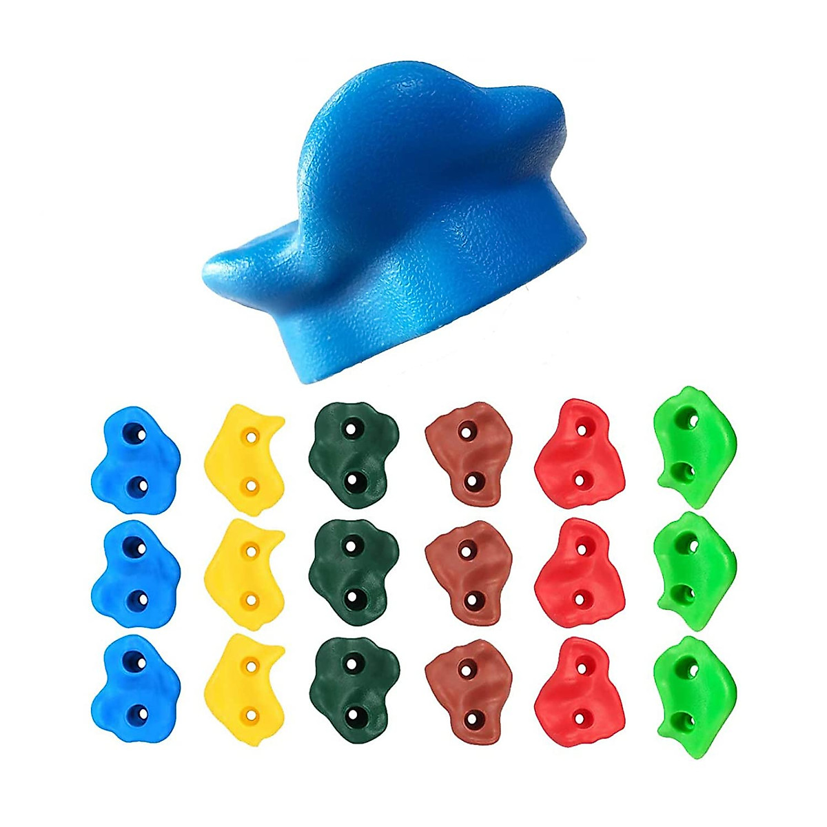 Altatac 18 Ninja Tree Climbing Holds, Rock Climbing Holds with 6 Black Ratchet Straps for Training for Kids