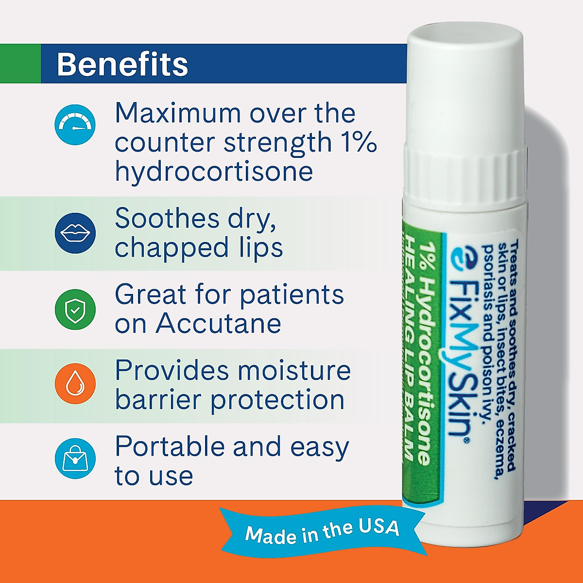 FixMySkin Unflavored Healing Lip Balm