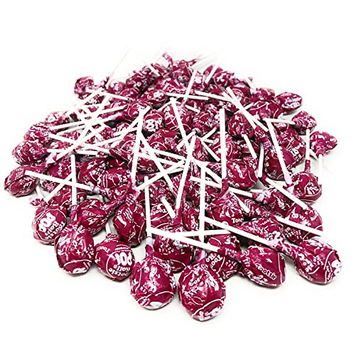 Red Raspberry Tootsie Pops Bulk Candy 100 Count Lollipops Suckers Variety Value Pack Aprox. 4.5 lbs (72 Oz)