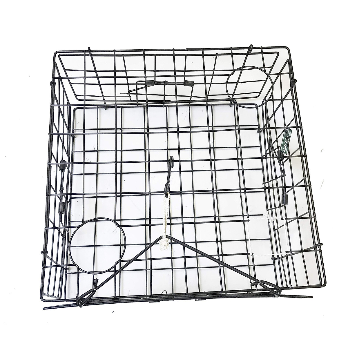 2-Pack of KUFA Vinyl Coated Crab Traps & Accessory Kits Including 100' Rope, Caliper, Harness, Bait Bag & Red/White Float (5"x11" Float, 5/16" Non-Lead Sinking Line)