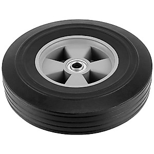 2 Pack 10 Inch Solid Rubber Tire, 5/8 Inch Axle Size Hand Truck Wheels Replacement Tires for Hose Cart, Garden Cart, Dolly Cart, 330 lb Load Capacity1