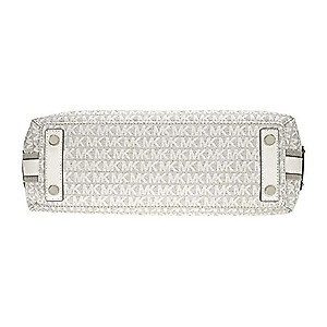 MICHAEL Michael Kors Griffin Large Logo Jacquard Shoulder Bag - Nat/Lt Cream