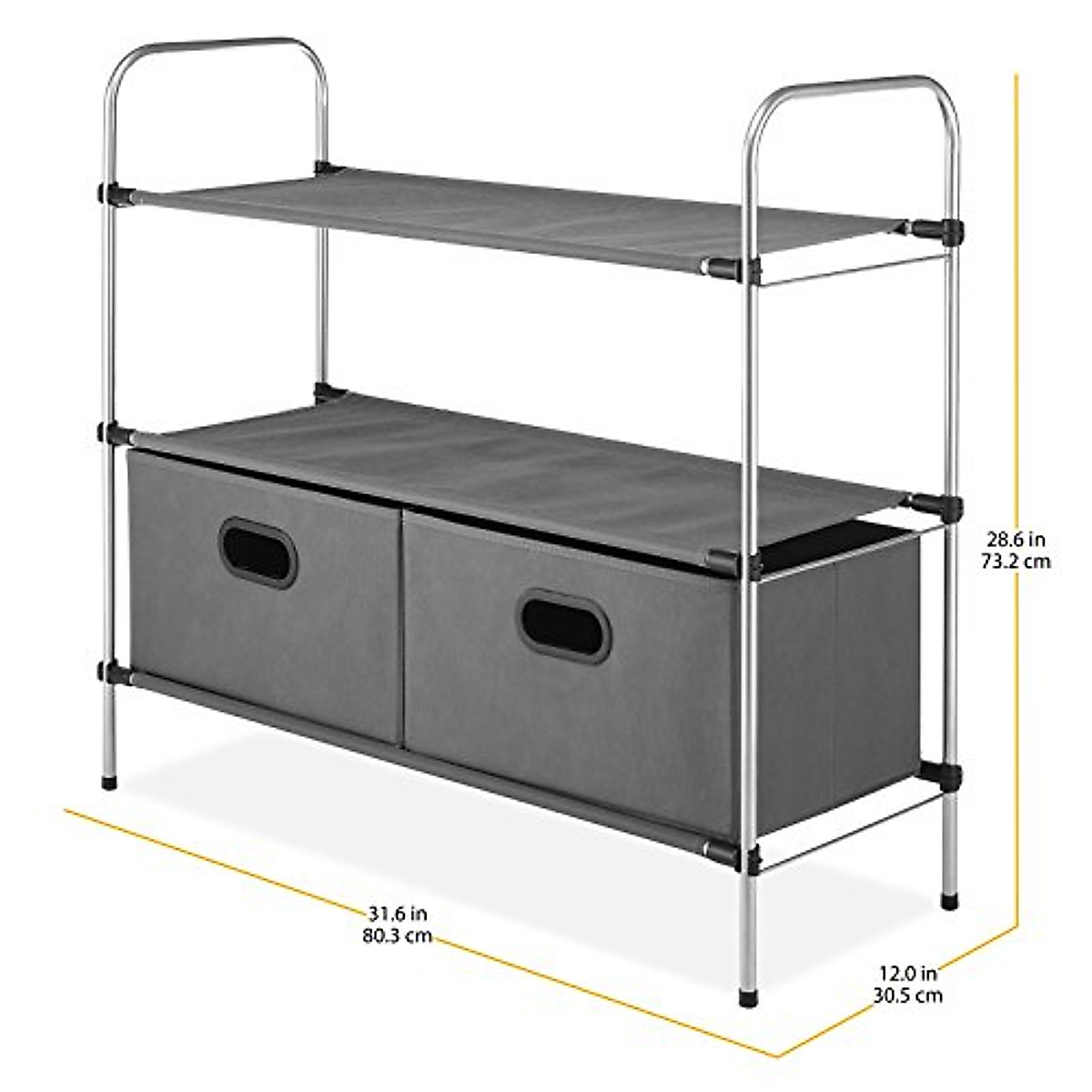 Whitmor Closet Shelves and Drawers - Multipurpose Portable Closet Organization Solution