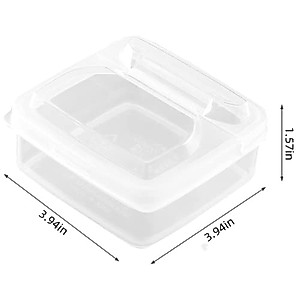 QWERF 4Pcs Sliced Cheese Container for Fridge With Flip Lid, Butter Block Cheese Slice Storage Box, Vegetable and Fruit Fresh-Keeping Box, Portable Leakproof Clear Food Fridge Organizer with Flip Lid