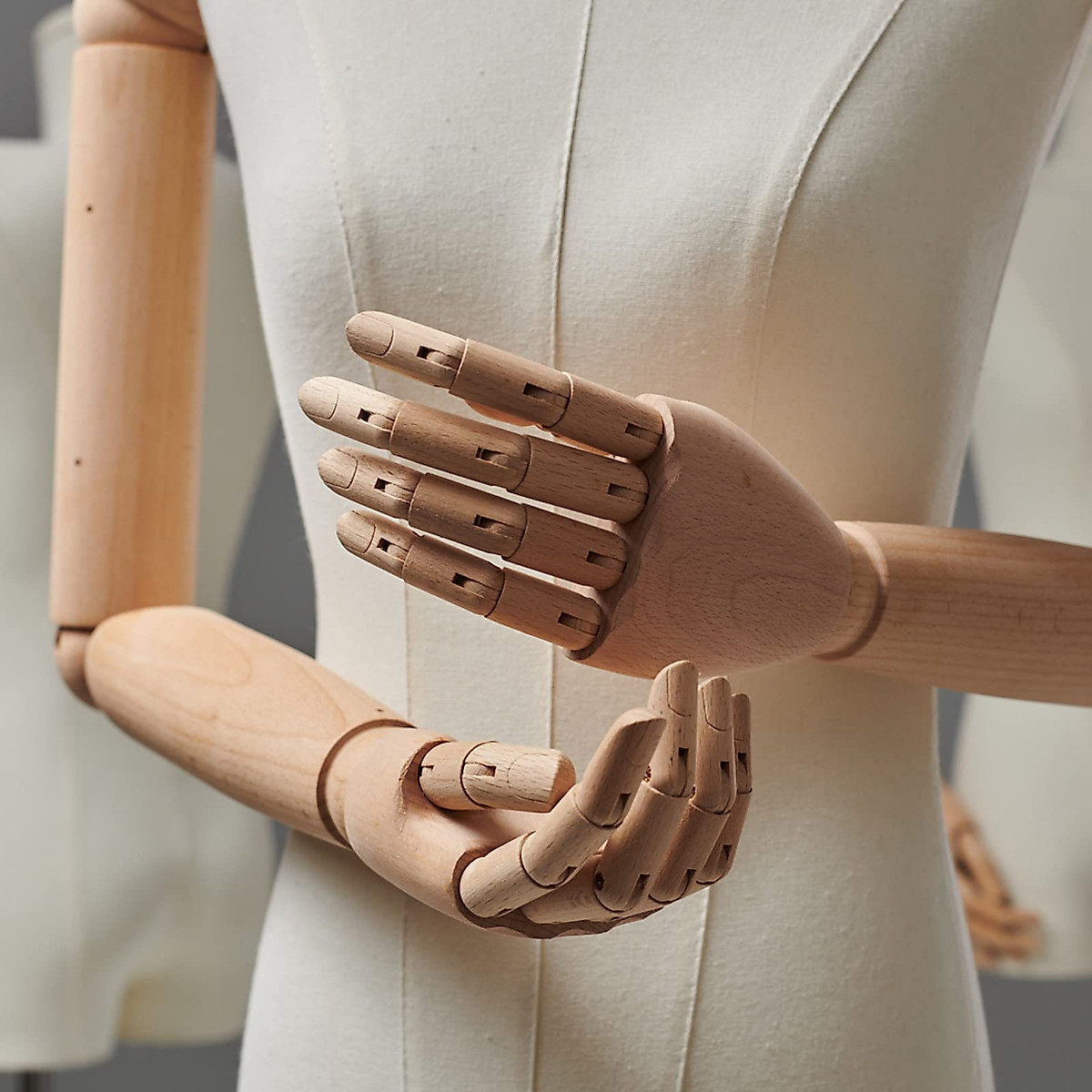 Female Dress Form Mannequin Torso Body Adjustable Height Dress Form Display Mannequin Body with Movable Universal Wheel for Clothing Dress Jewelry Display (Luxury White)