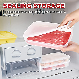 Nuenen 8 Pack Bacon Keeper Plastic Deli Meat Saver Airtight Cheese Cold Cuts Food Storage Containers with Lids for Refrigerators Fridge Shallow Low Profile Cookie Holder