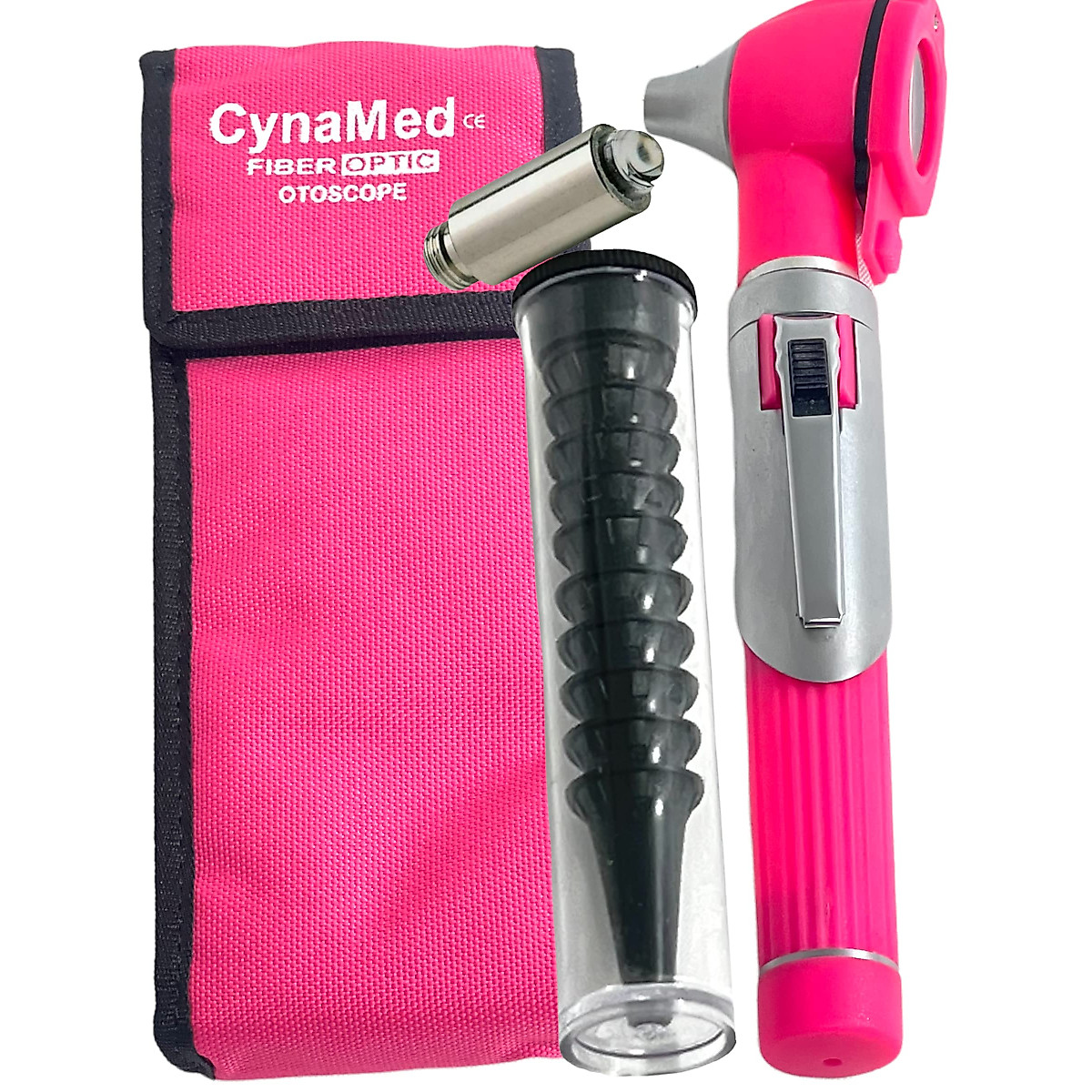 New Mini Otoscope Fiber Optic Medical Diagnostic Examination Plus 1 Replacement Bulb Cynamed