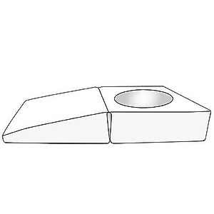 NRG Pregnancy Massage Cushion with Headrest Body Positioning System Full Body Prenatal Pregnancy Face-Down Bolster Cushions - Ideal for Lower Back Pain and After Breast Surgery - Color: White