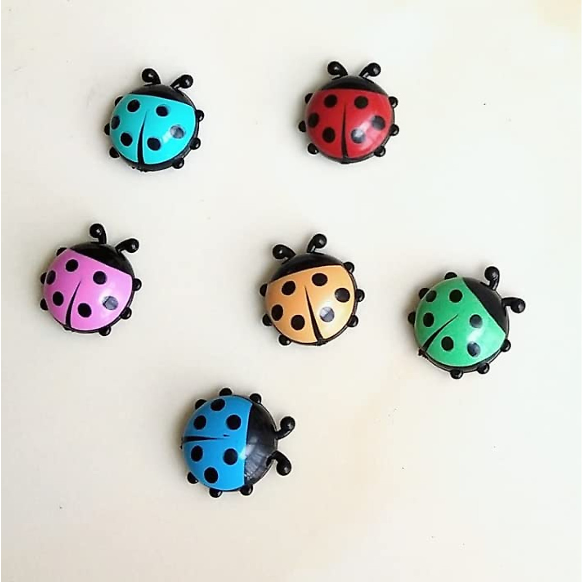 HLLMX 12 PCS Cute Ladybug Refrigerator Magnets Kitchen Magnets Office Magnets for Kitchen School Classroom, Locker Magnets for Kids Boys Girls, Home Decoration Photos