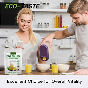 ECO-TASTE Pine Pollen Powder 6 Ounce, Wild Harvested - Pinus Tabuliformis， 99% Cracked Cell Wall